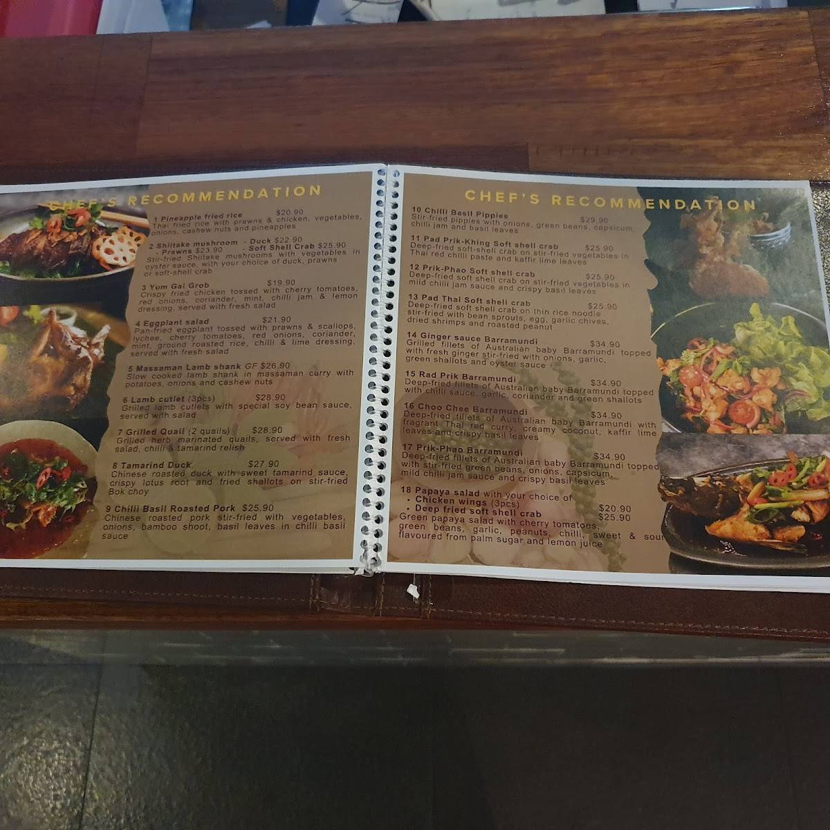 Menu at Baiboon Thai Wentworth Point restaurant, Wentworth Point, 3B/3 ...