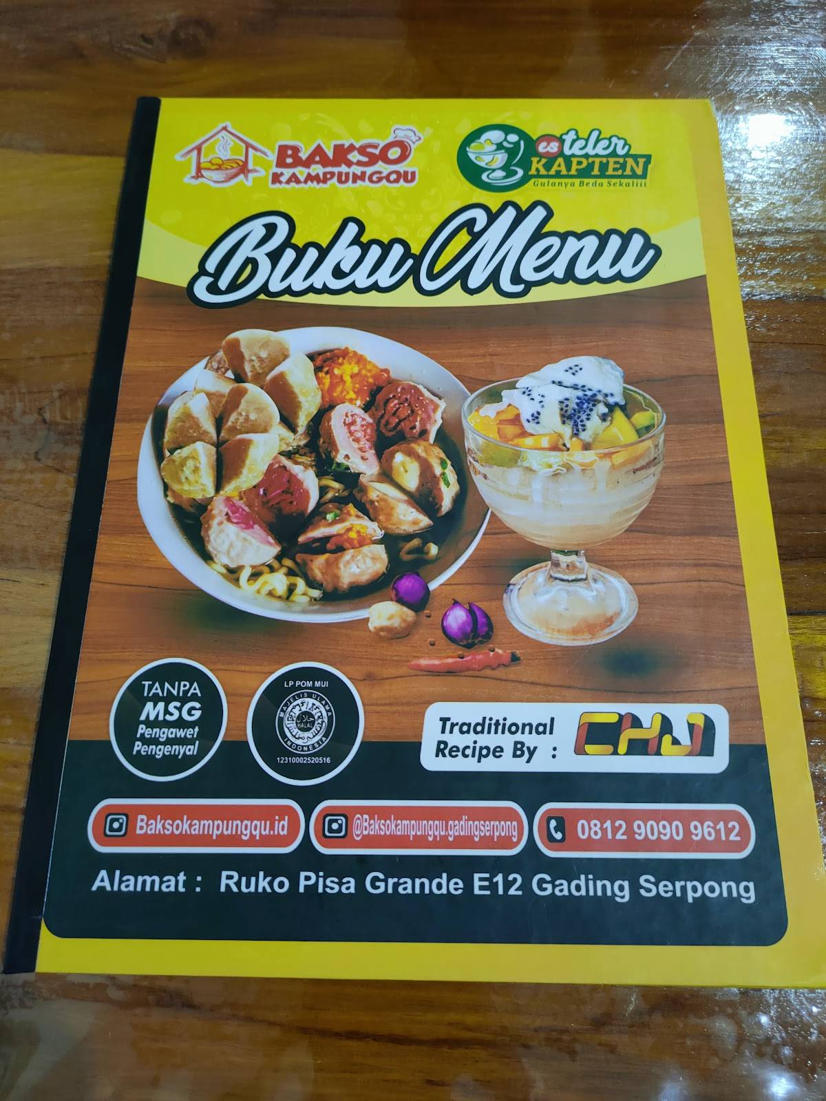 Menu at Bakso KampungQu Es Teler Pisa Grande restaurant, Curug Sangereng