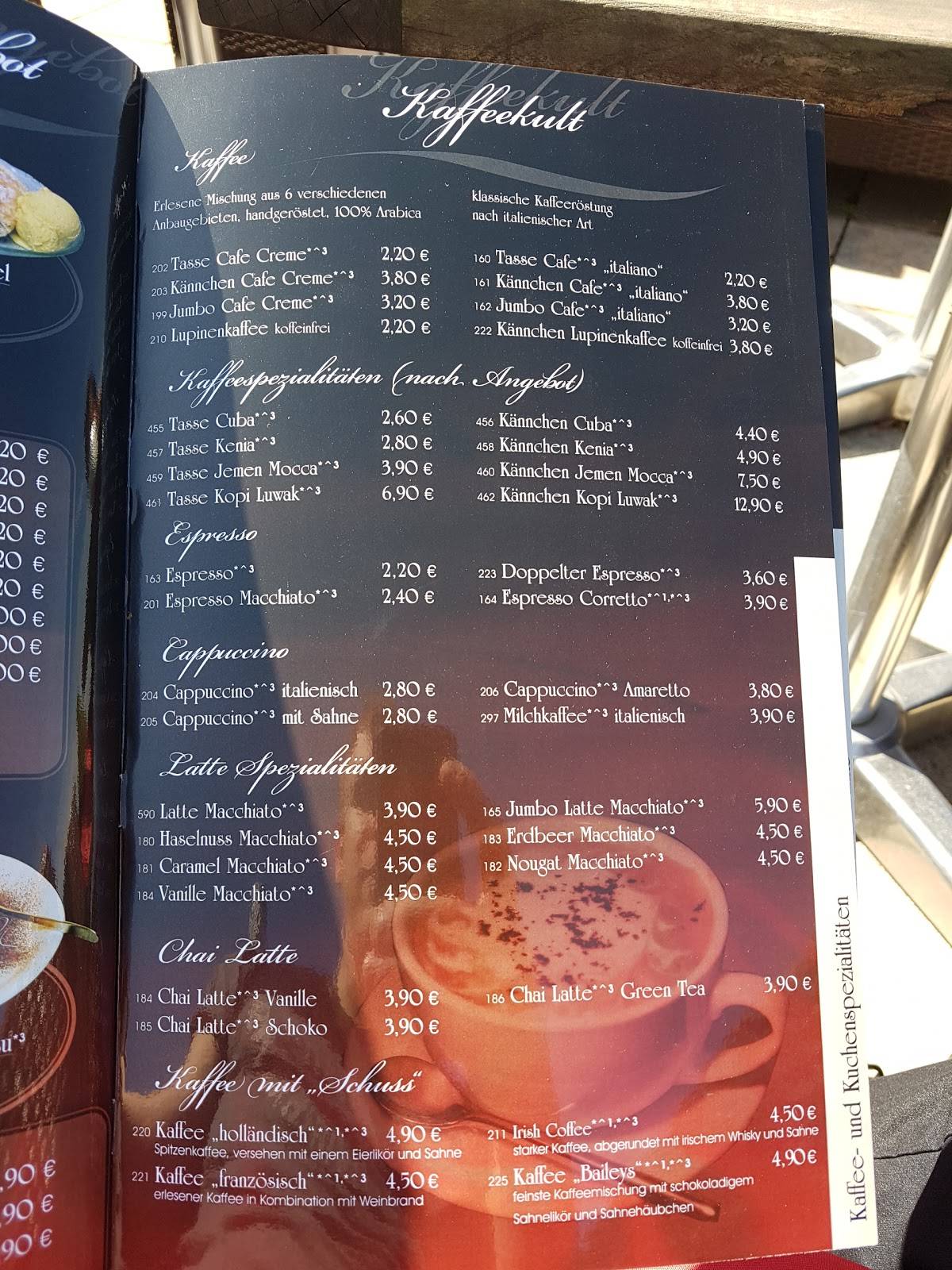Speisekarte von Kaffeerösterei Moness cafe, Balgstädt