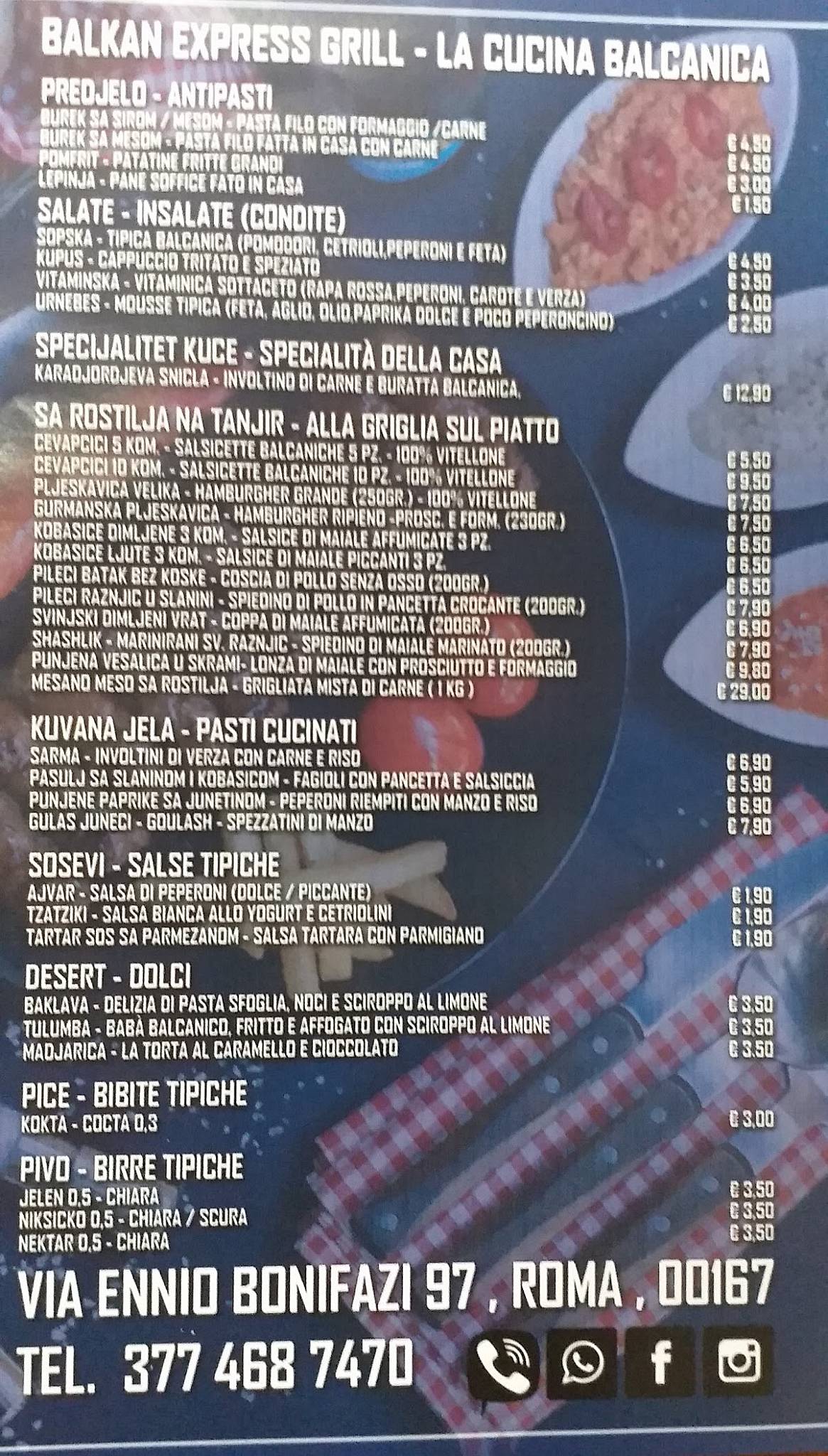 Speisekarte von Balkan Express Grill restaurant, ROM