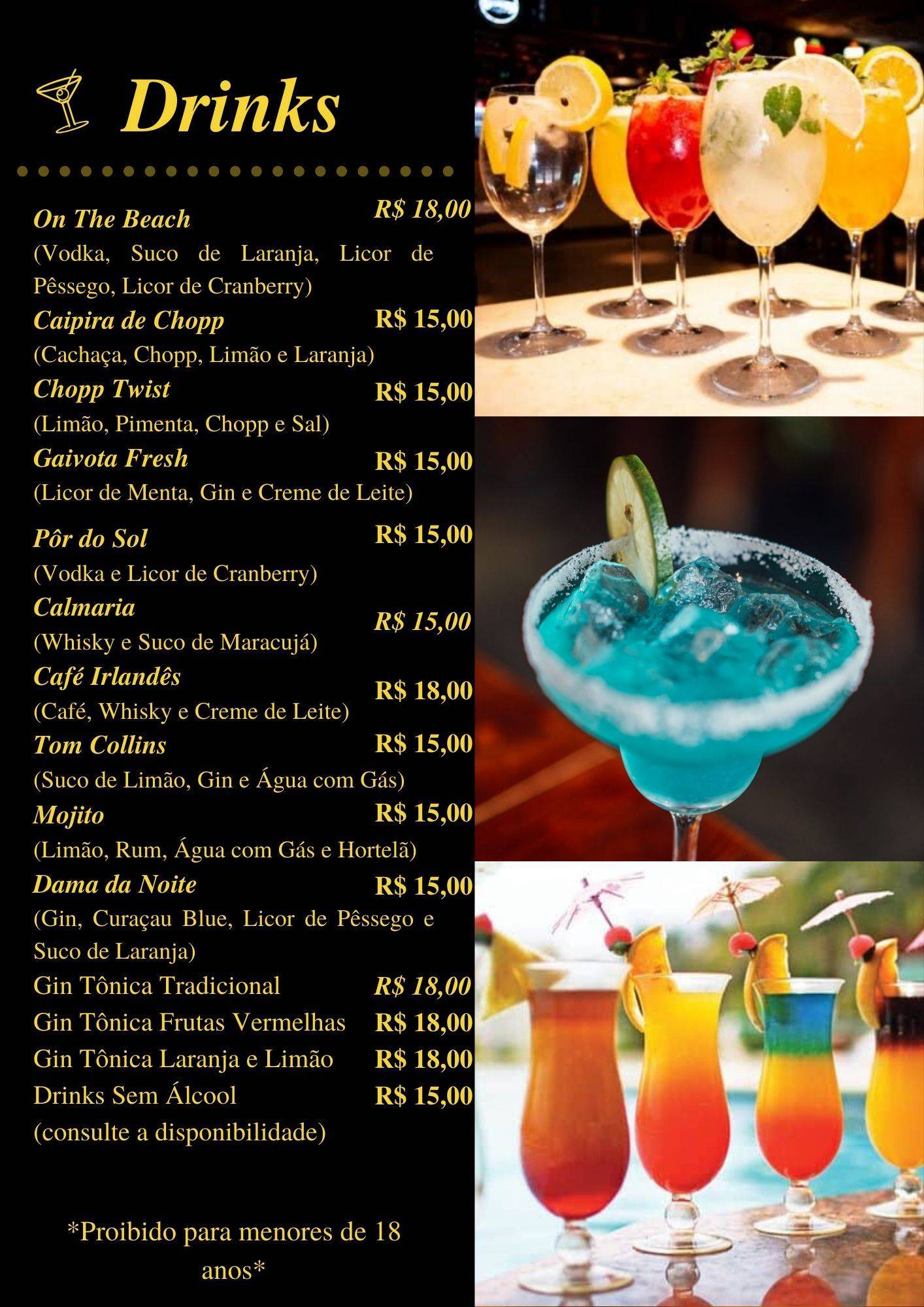 Menu em Boteco da Praia pub & Bar, Balneário Gaivota