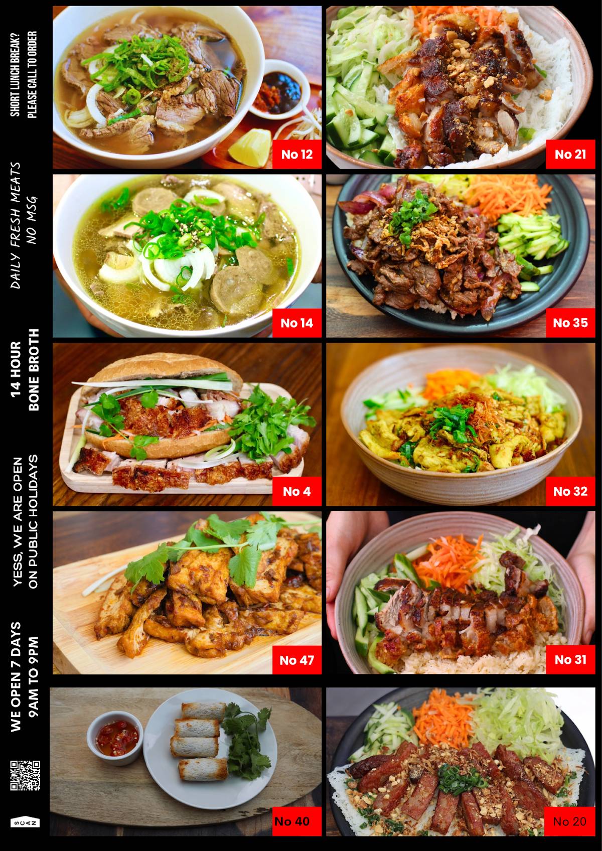 Menu at Bánh Mì Southport restaurant, Southport, A003/56 Scarborough St