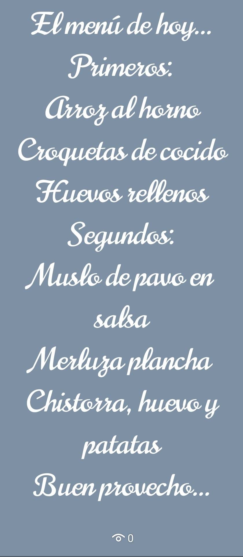 Carta de Bar-Restaurant Els Menjars, Puzol, Carrer Serra Llarga