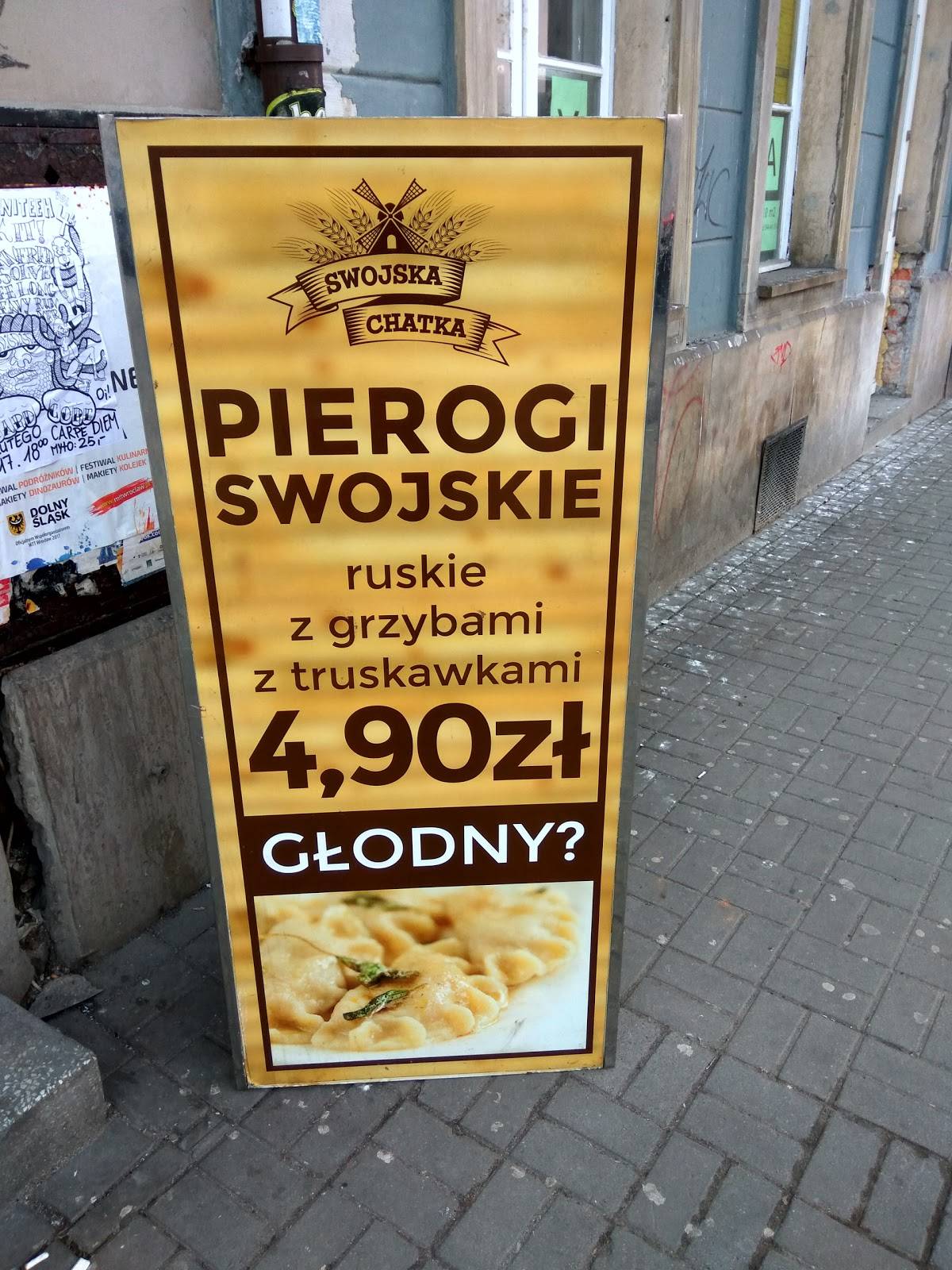 Menu at Bar mleczny Swojska Chatka, Wrocław, Mikołaja Reja 2C