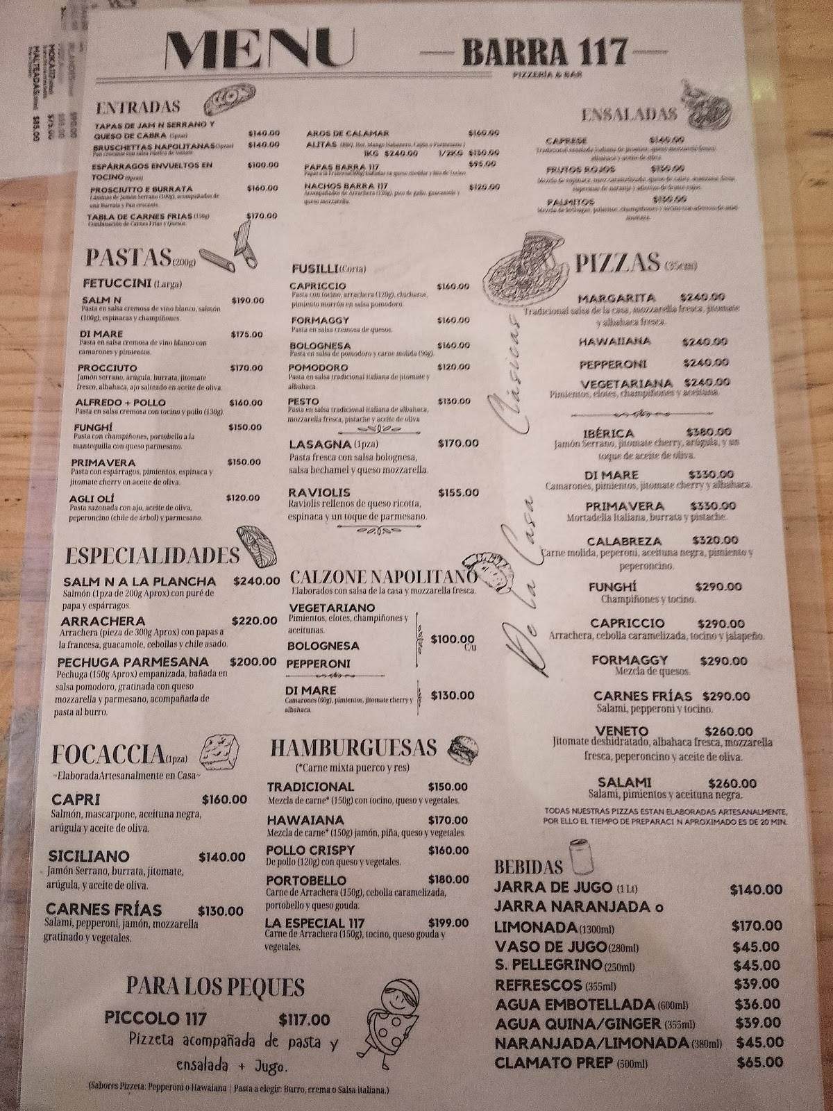 Carta de Barra 117, Toluca de Lerdo, Av. 5 de Febrero 117