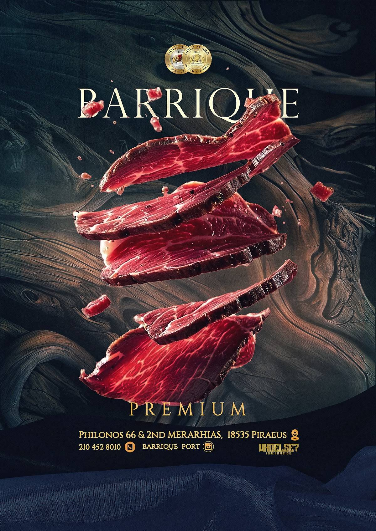 Menu at Barrique Port, Pireas