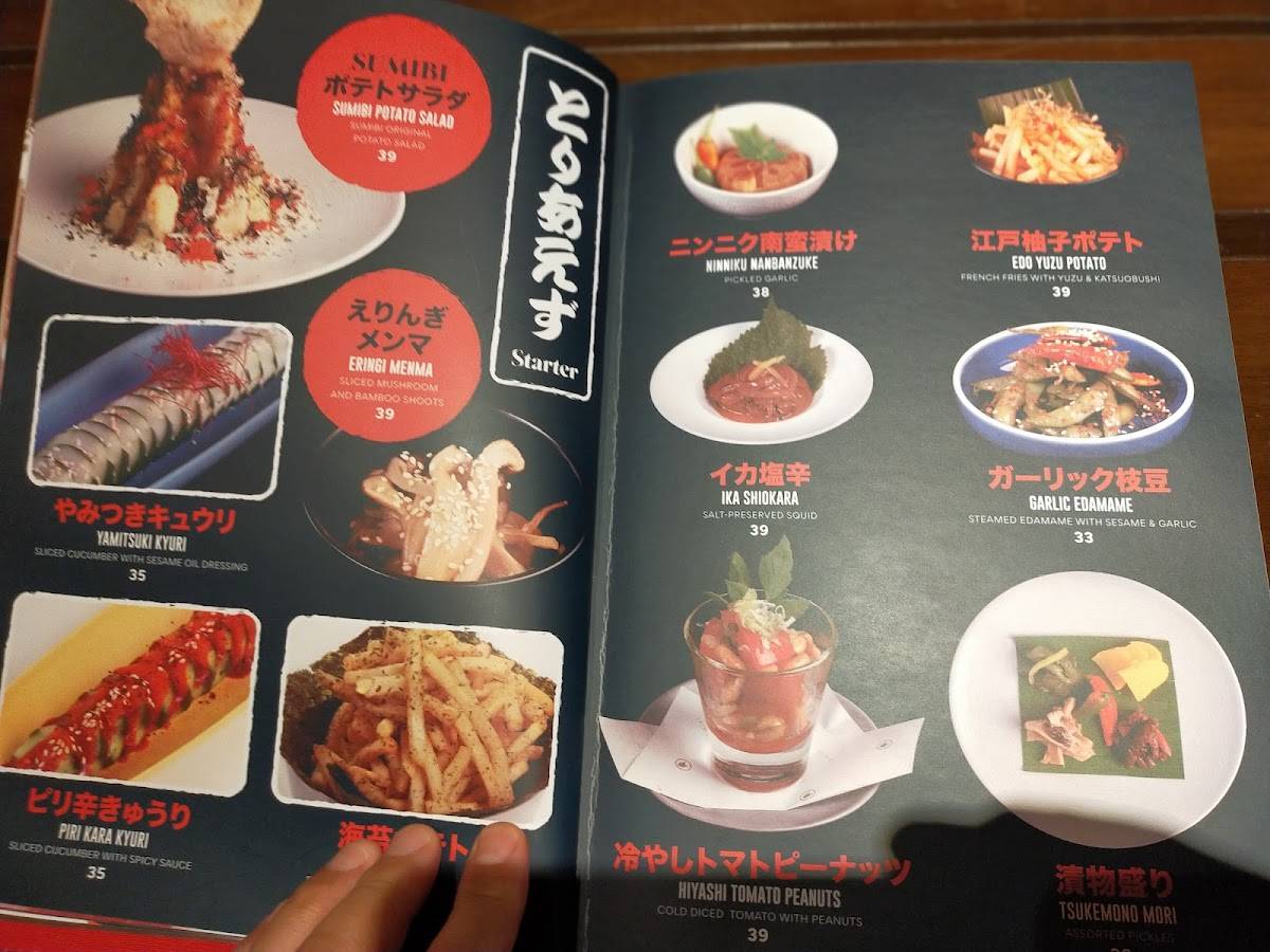 Menu at SUMIBI Cikarang restaurant, Bekasi Regency
