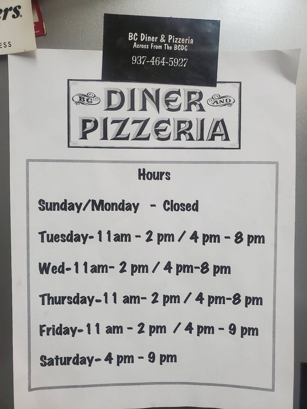 Menu at Belle Center Diner and Pizzeria, Belle Center Menu at Belle Center Diner and Pizzeria, Belle Center