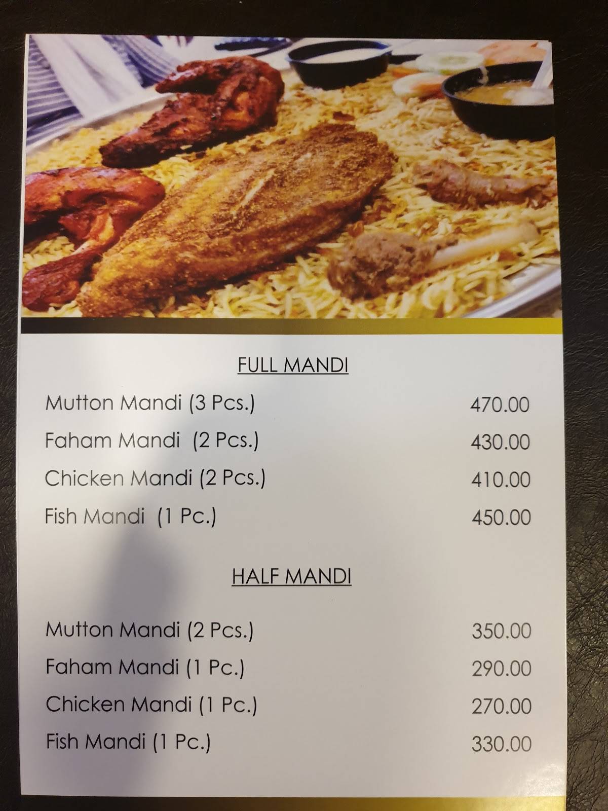 Menu at Al Zara Mandi Arabian Restaurant, Bengaluru, 147