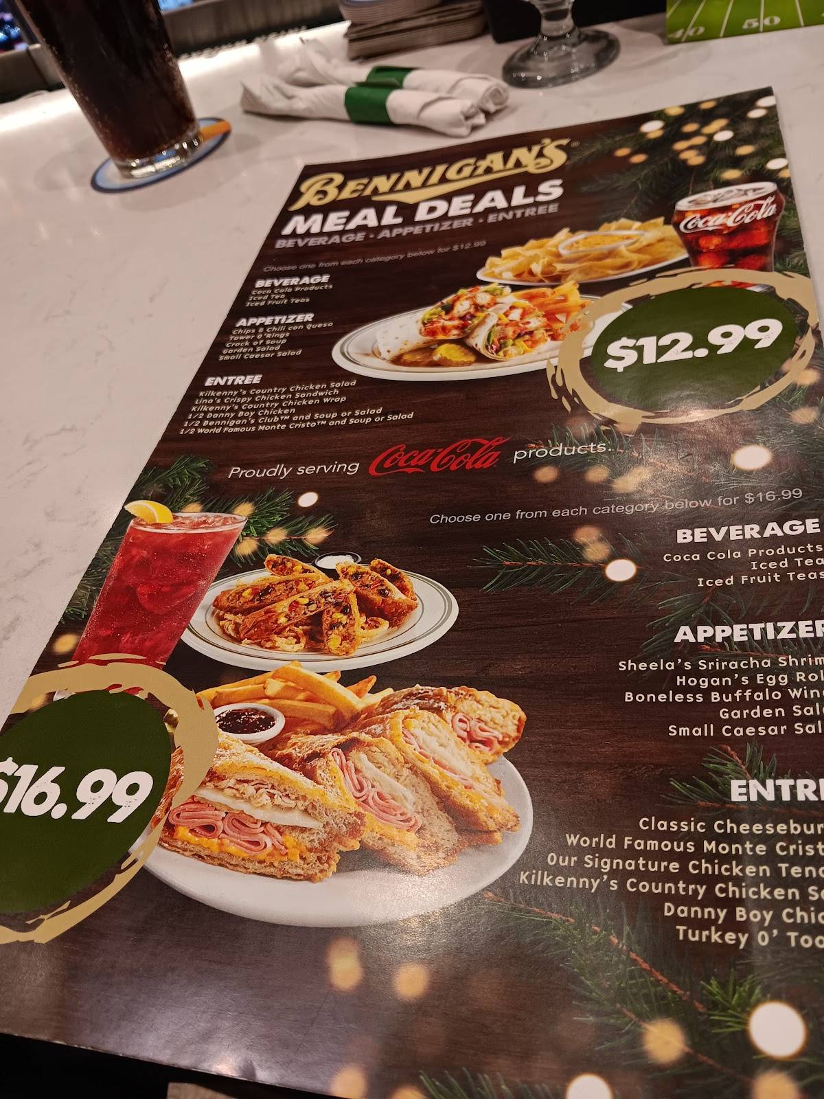 Menu at Bennigan's On Merle Hay pub & bar, Urbandale, Merle Hay Rd
