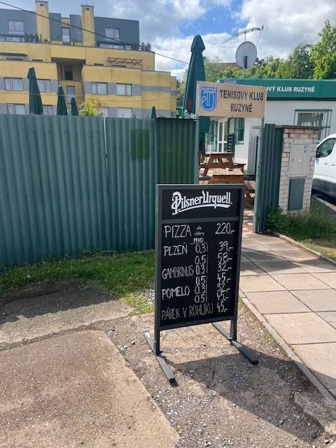 Menu at Best pizza restaurant, Prague