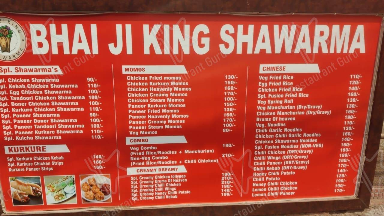 Menu at Bhai Ji King Shawarma, Gurugram, 82-56