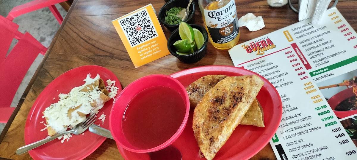Carta del restaurante Birrieria La Guera Linda, Xalapa Enríquez
