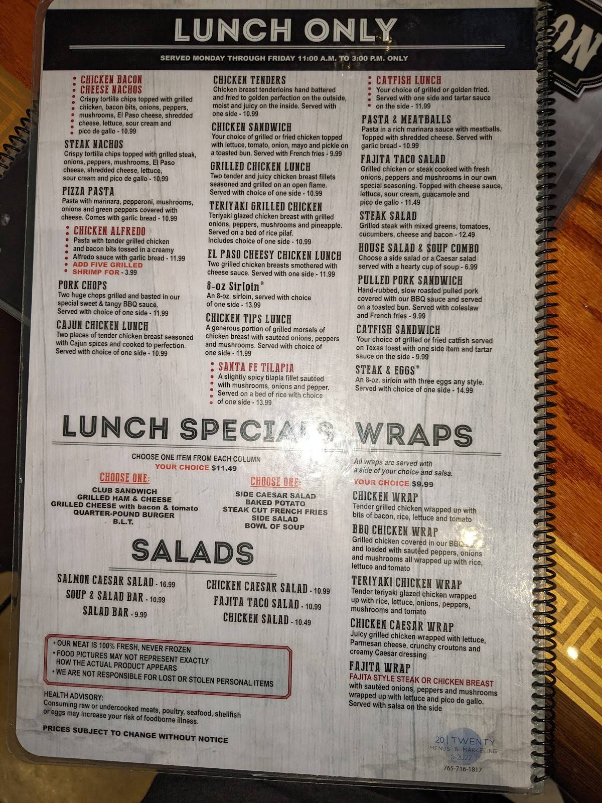 Menu at Black Stallion Steak House Restaurant, Monticello