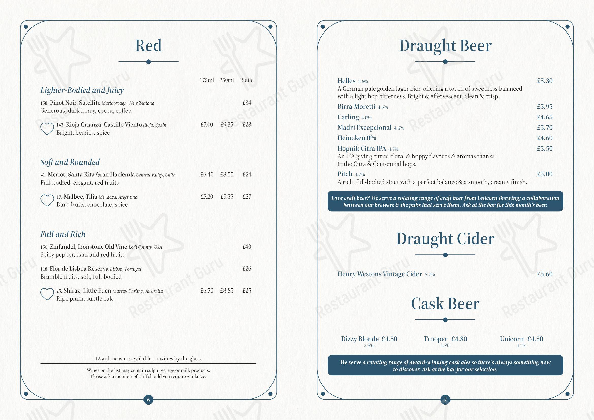 Menu at Bleeding Wolf, Scholar Green pub & bar, Stoke-on-Trent