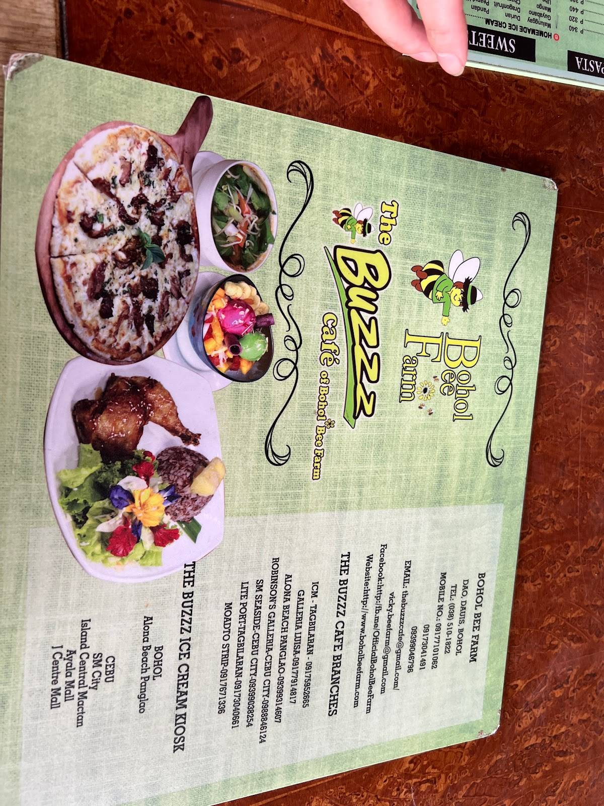 Menu at Bohol Farm restaurant, Dauis