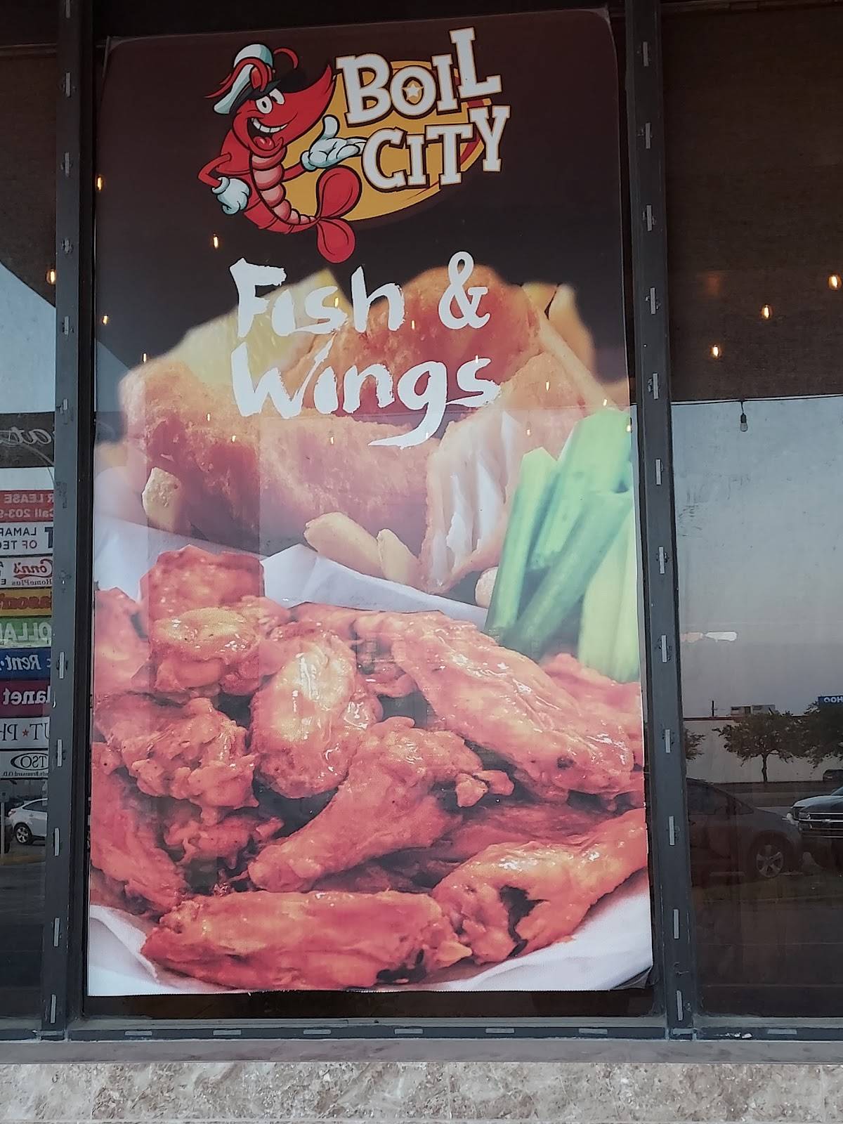 Menu at Boil City restaurant, Beaumont