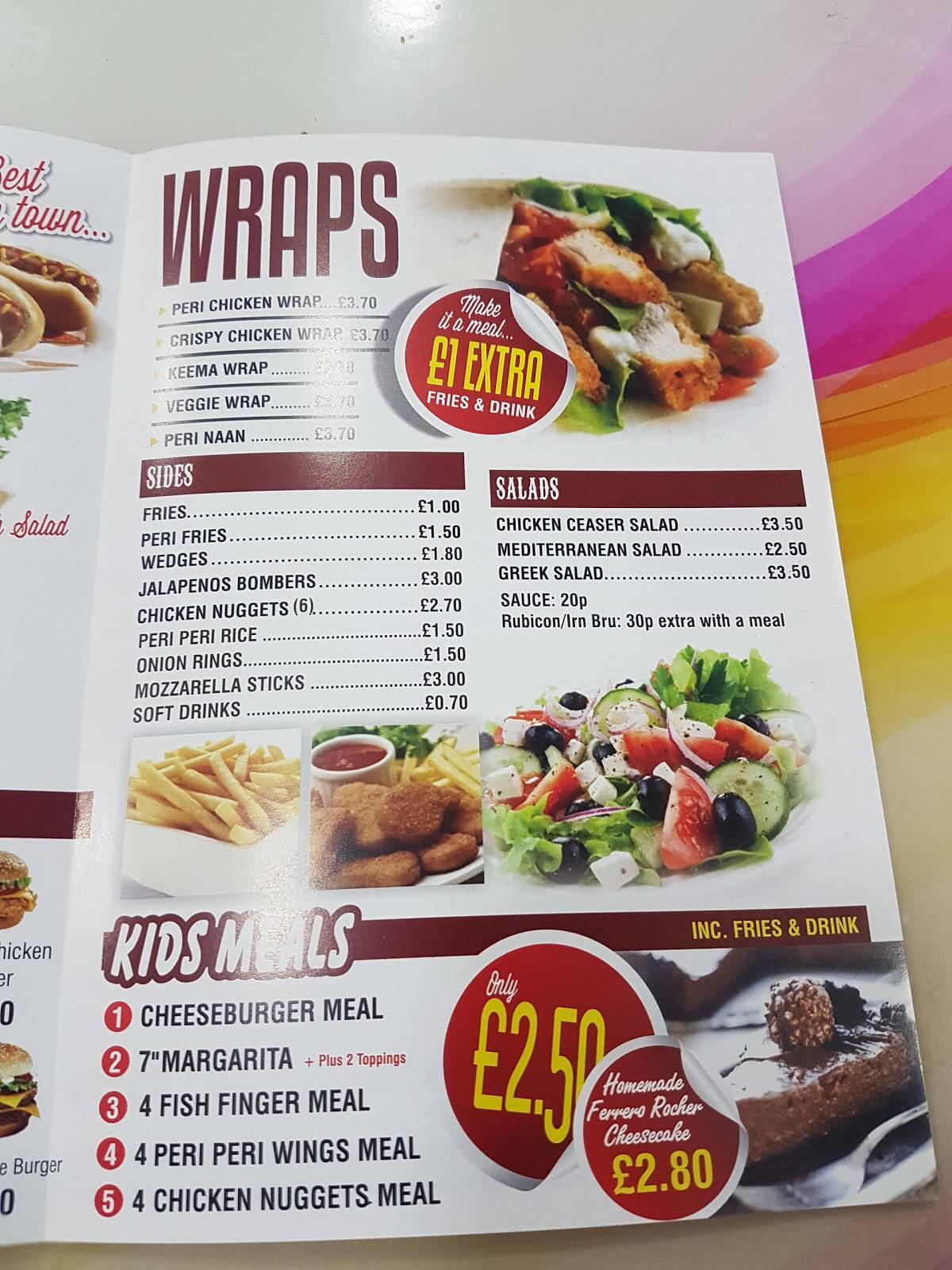 Menu at The Mash's Peri Peri Grill Deane Road fast food, Bolton