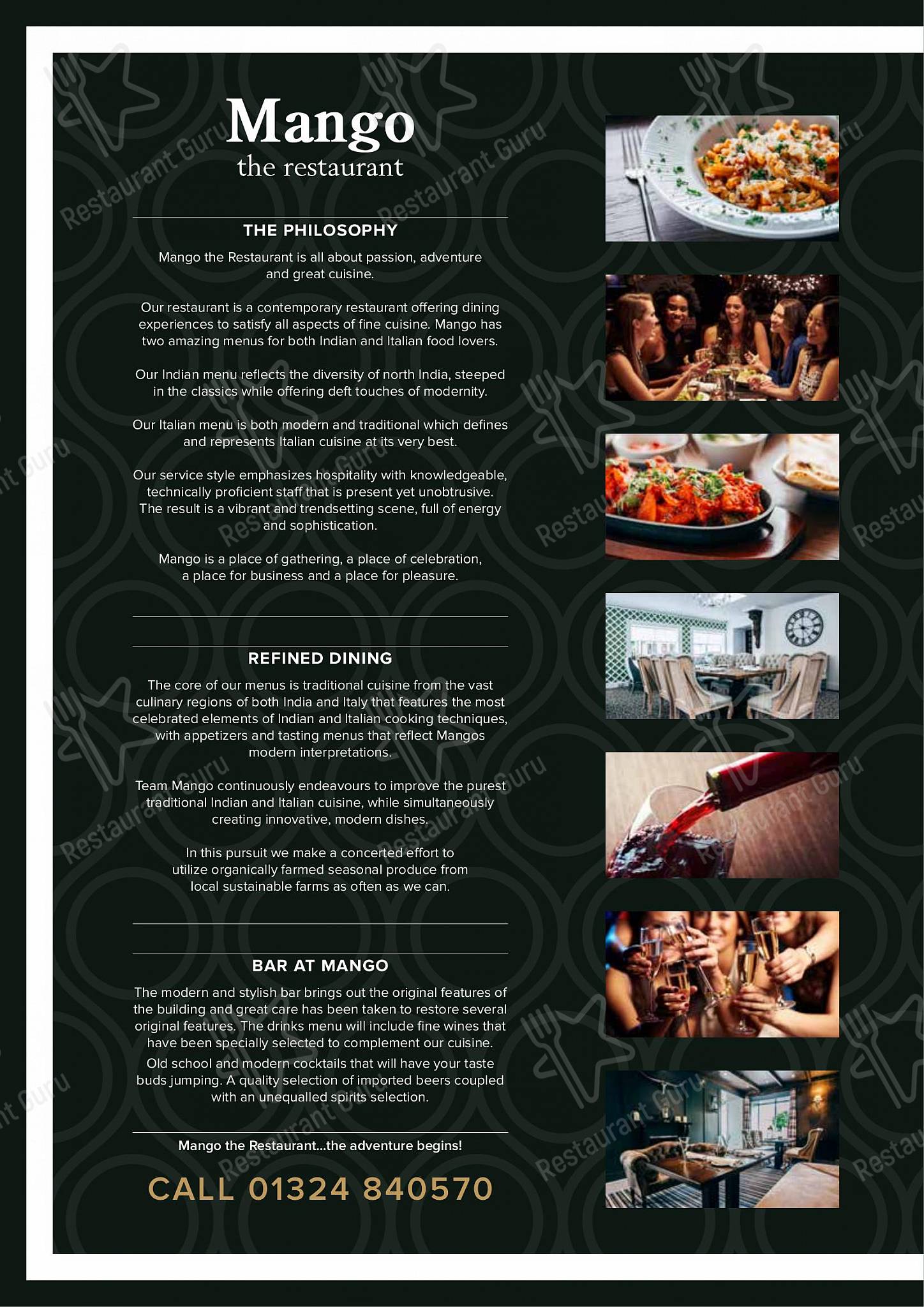 Menu at Mango The Restaurant, Bonnybridge