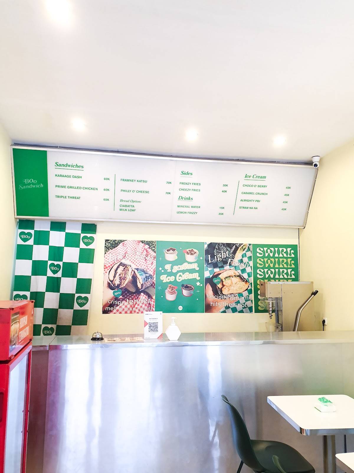 Menu at Boo Sandwich, Jakarta