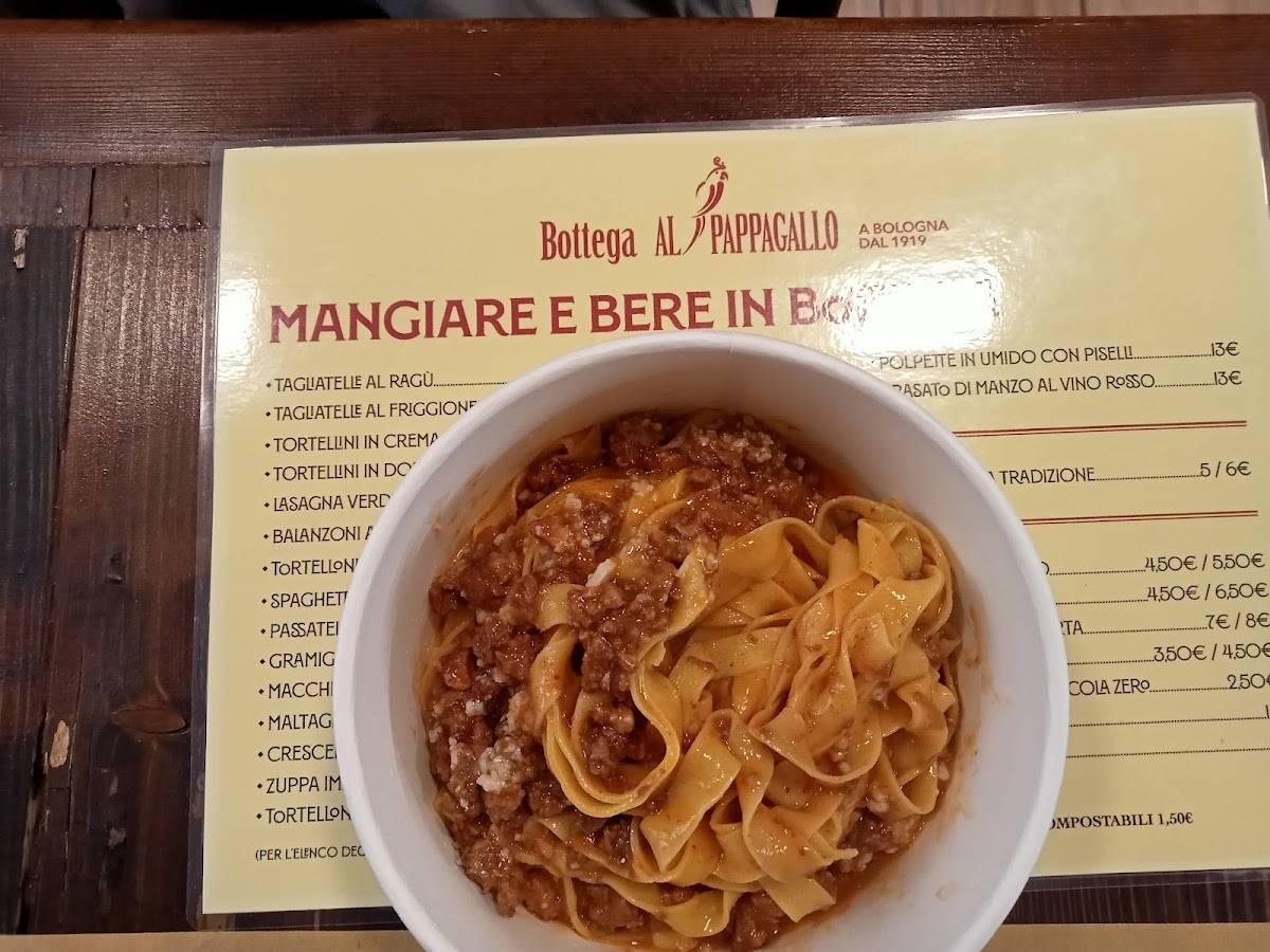 Speisekarte von Bottega AL PAPPAGALLO a Bologna dal 1919 restaurant ...