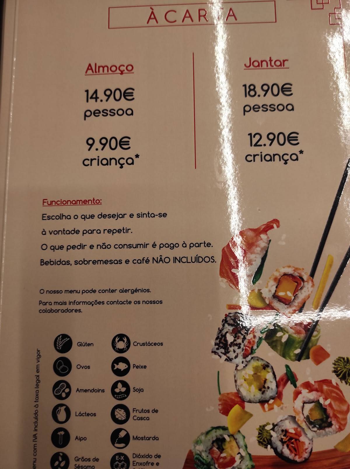 Menu em Tomi Sushi House restaurante, Braga