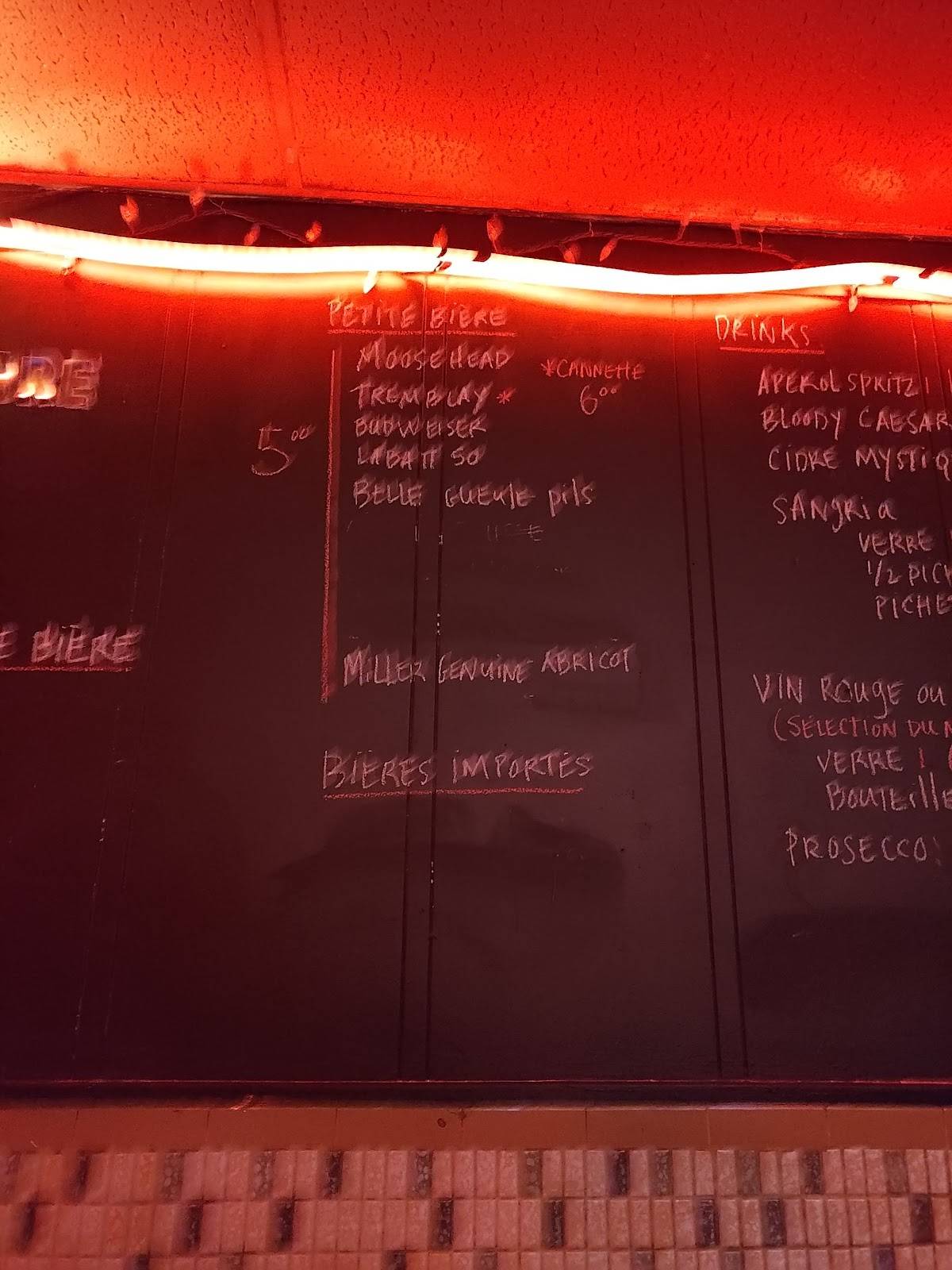 Menu au Brasserie Beaubien pub et bar, Montréal