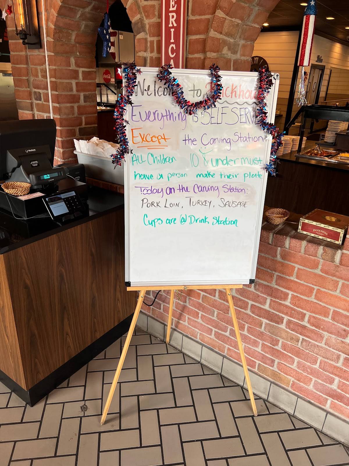 Menu at Brickhouse Buffet restaurant, Bartlett