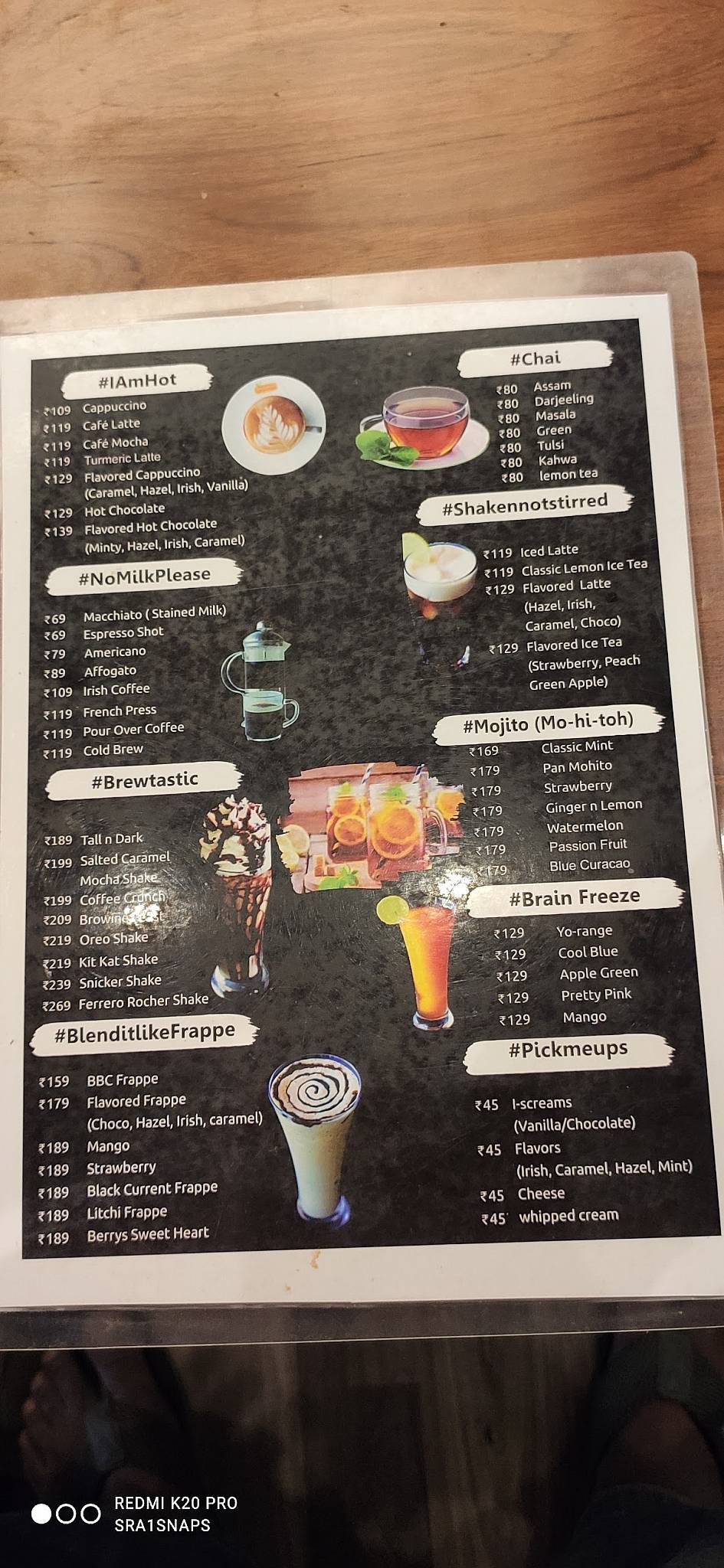 Menu at Brimmies All Day Cafe, Rajahmundry
