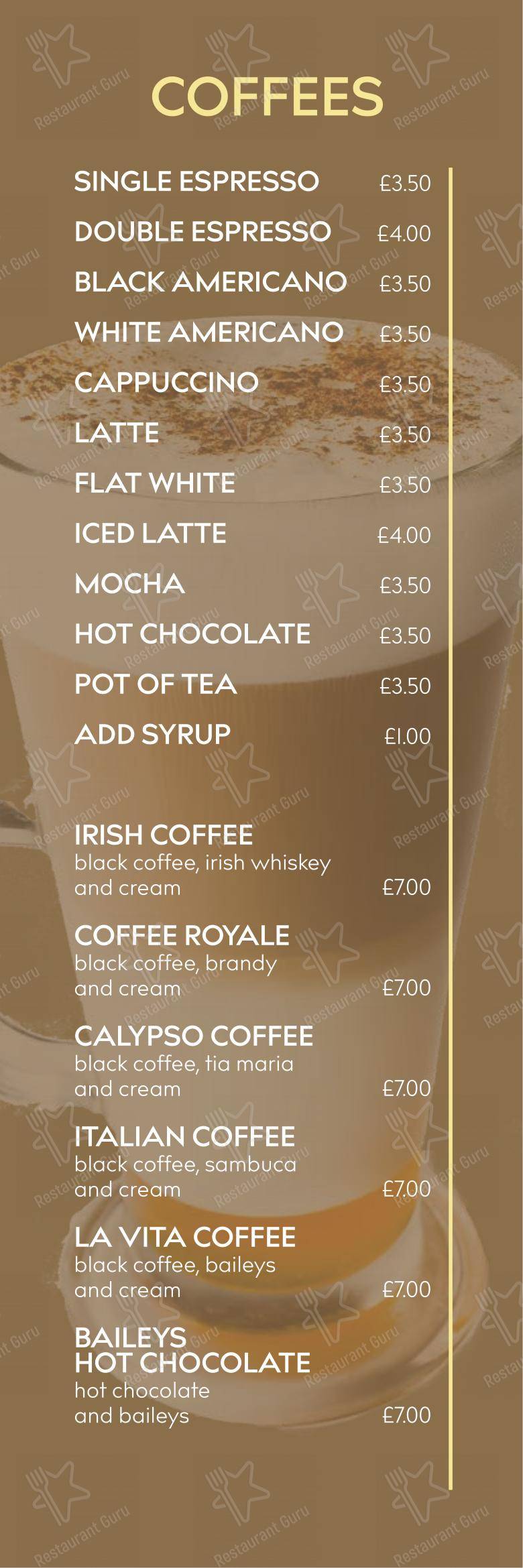 Menu at Broadoak Hotel, Ashton pub & bar, Ashton-under-Lyne