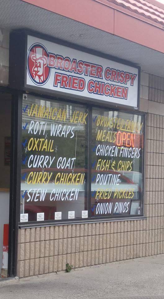 Menu at Broaster's Crispy Fried Chicken restaurant, Brantford, 170 ...