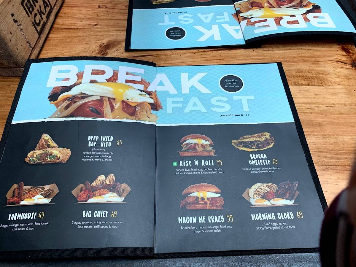 Menu at Brocka restaurant, Cape Town, 100 Century Blvd