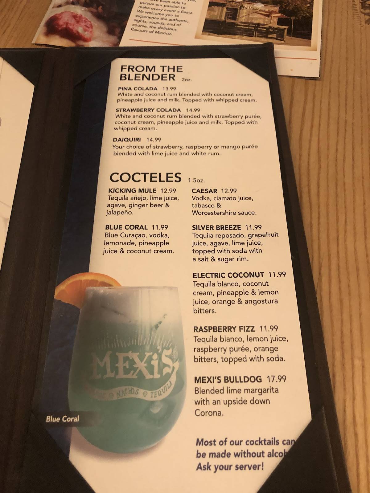 Menu at Mexi's -Best Mexican Restaurant, Brockville