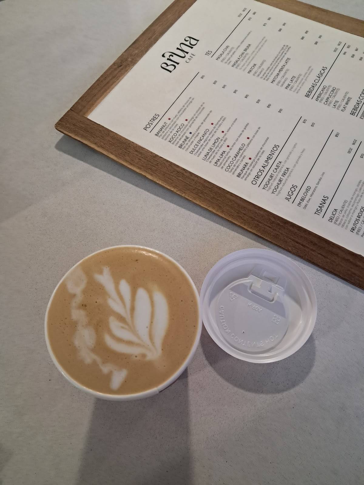 Menu at Bruna Café, Metepec