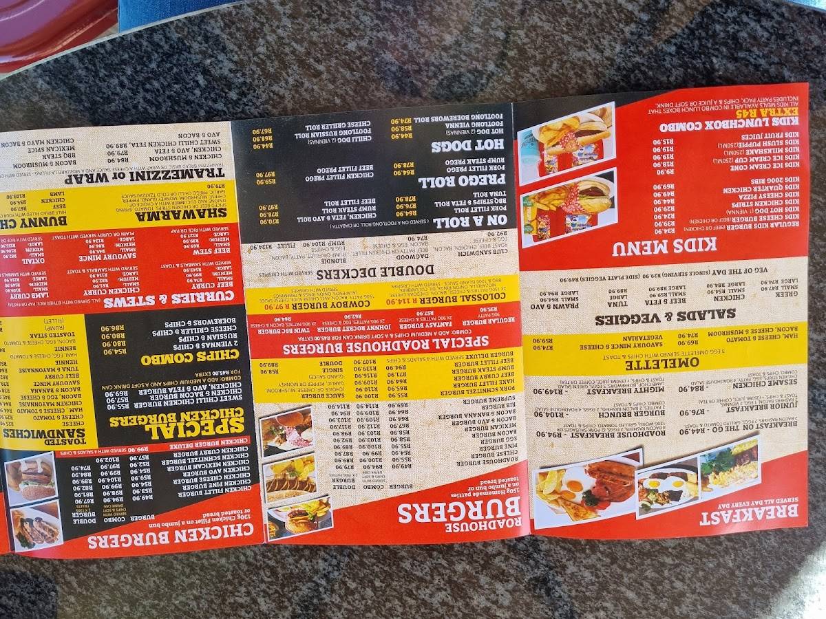 Menu at Burger Box Roadhouse Centurion restaurant, Centurion