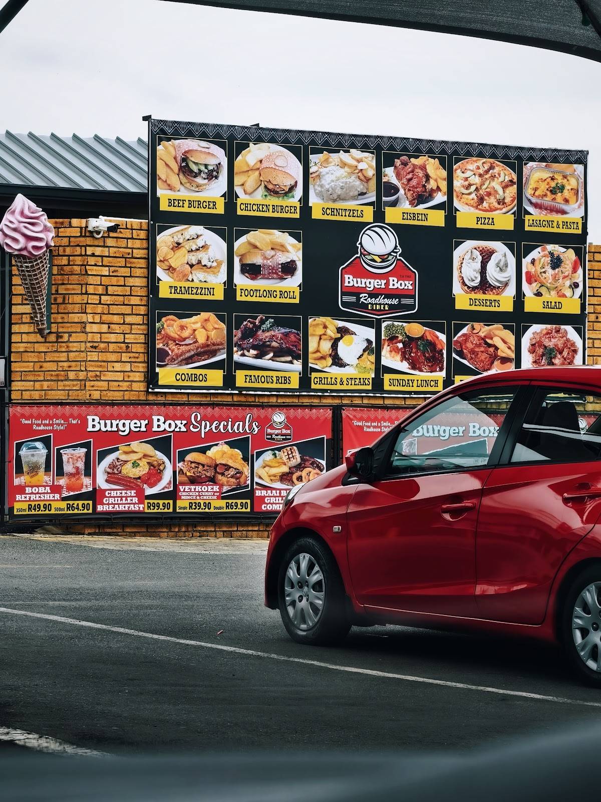 Menu at Burger Box Roadhouse restaurant, Benoni