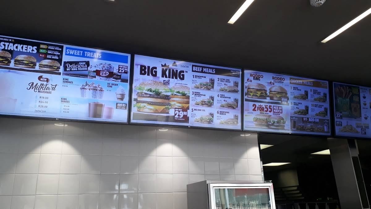 Menu at Burger King Rustenburg Drive-Thru (Halaal) restaurant, Rustenburg