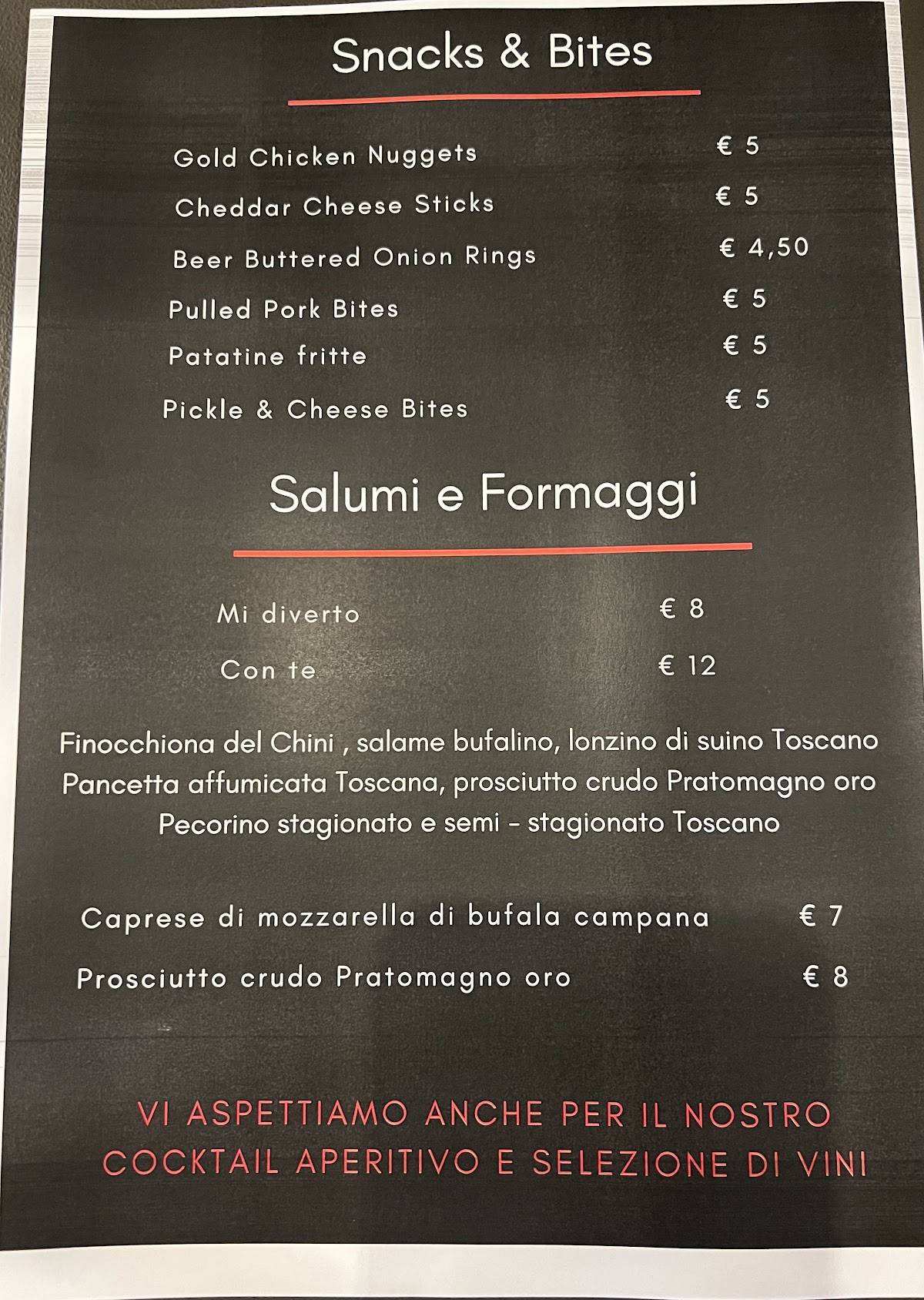 Menu at Burger Room restaurant, Milan, Via Principe Eugenio, 23