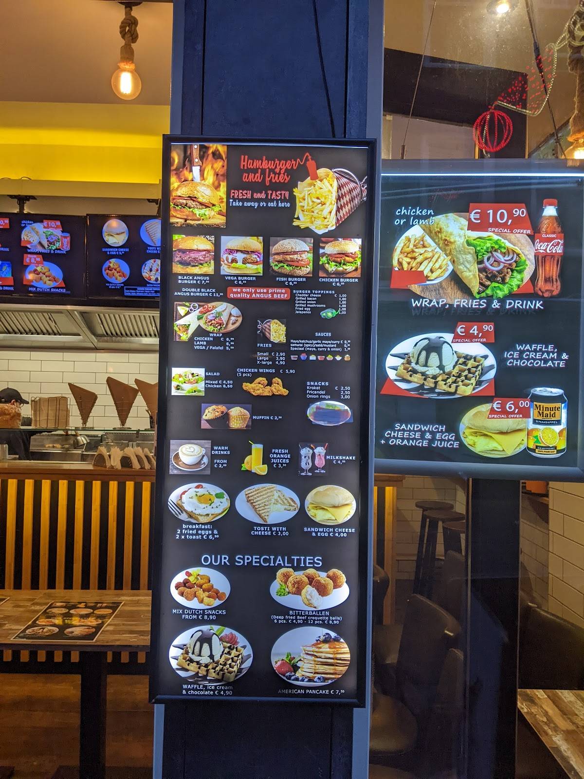 Menu at Burger &Fries 56, Amsterdam