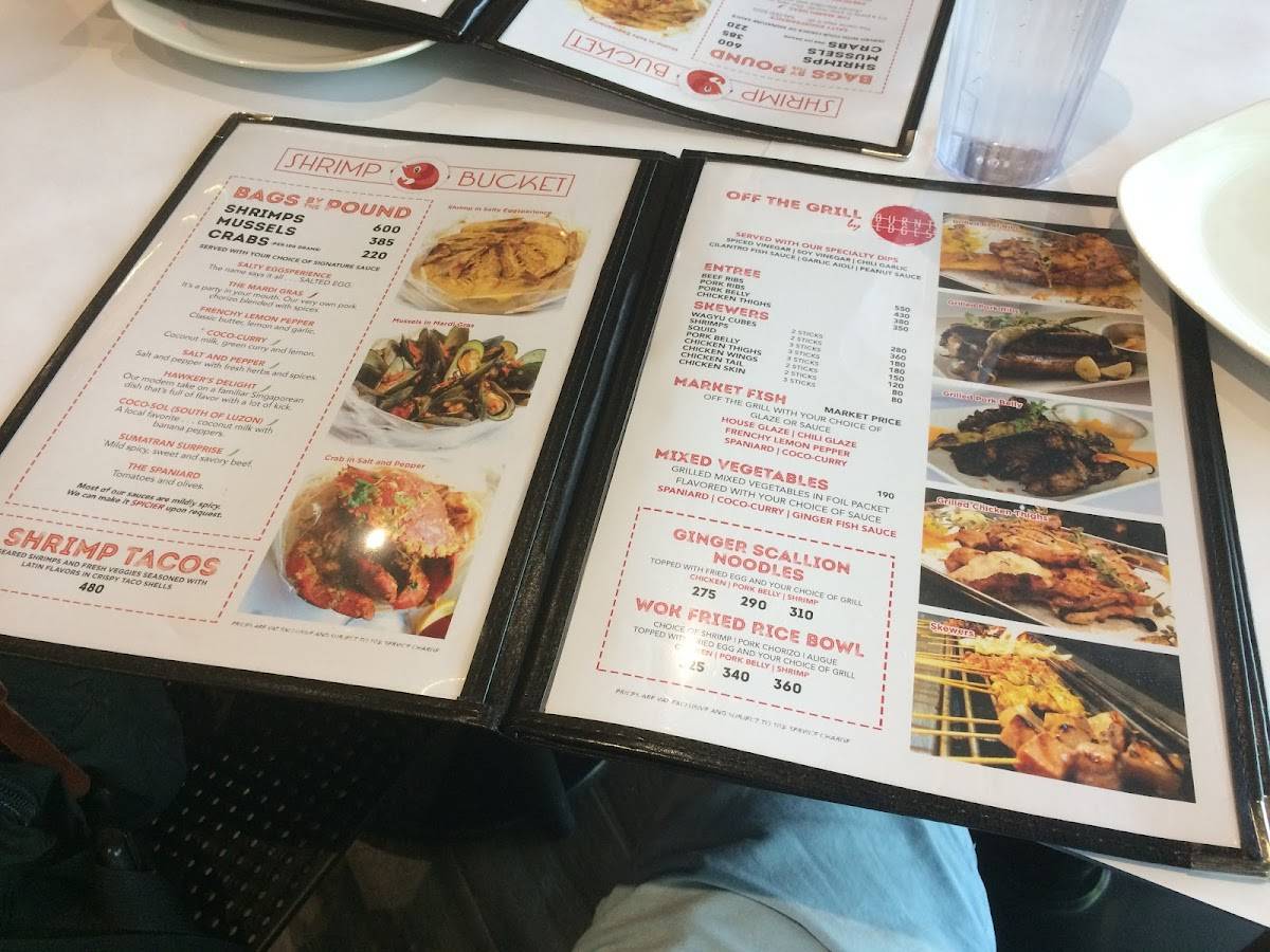Menu at Burnt Edges by Shrimp Bucket Glorietta restaurant, Makati, top ...