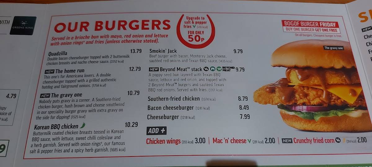 Menu at Byways pub & bar, Scarborough