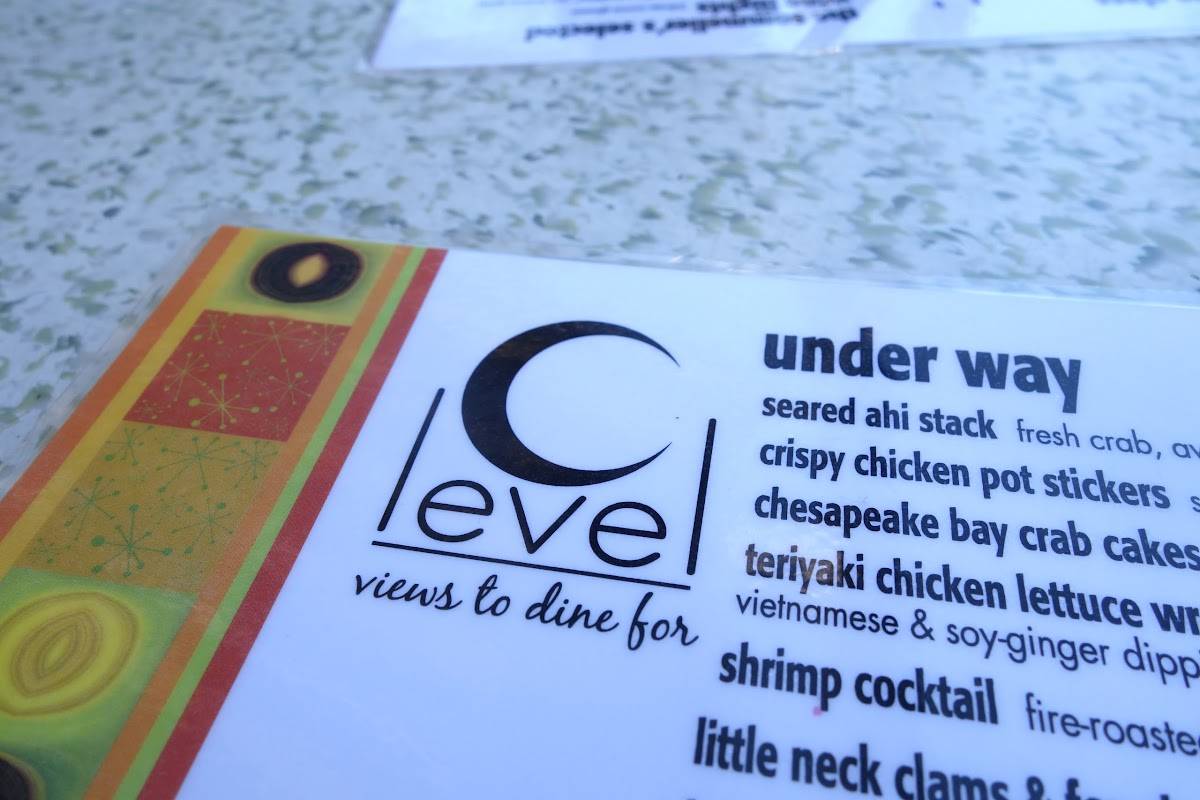 Menu at C Level Lounge steakhouse, San Diego, 880 Harbor Island Dr