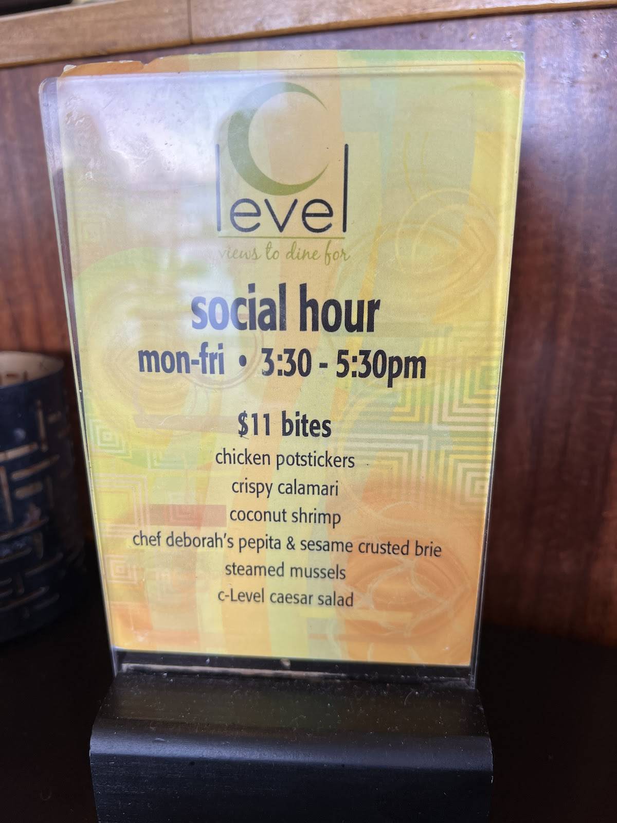 Menu at C Level Lounge steakhouse, San Diego, 880 Harbor Island Dr