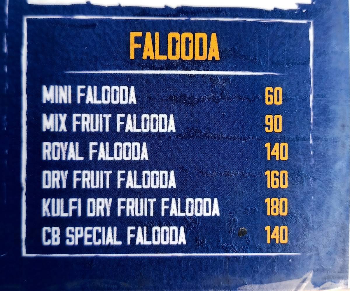 Menu at CB Cafe, Chennai, 19/A