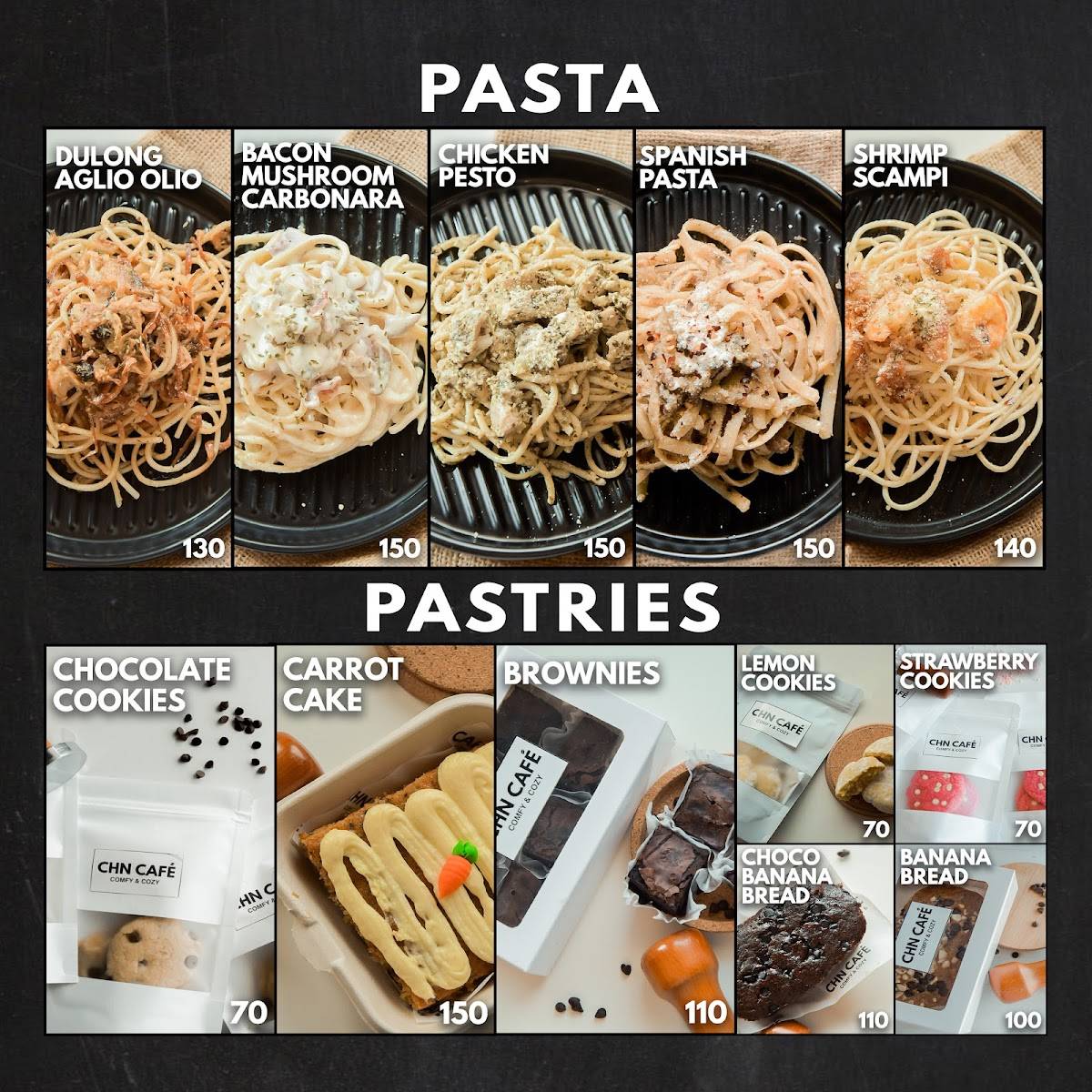Menu at CHN CAFÉ CALAMBA LAGUNA, Calamba