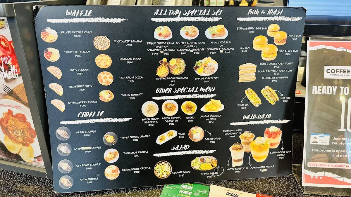 Carta del café COFFEE BAY Mactan, Lapulapu