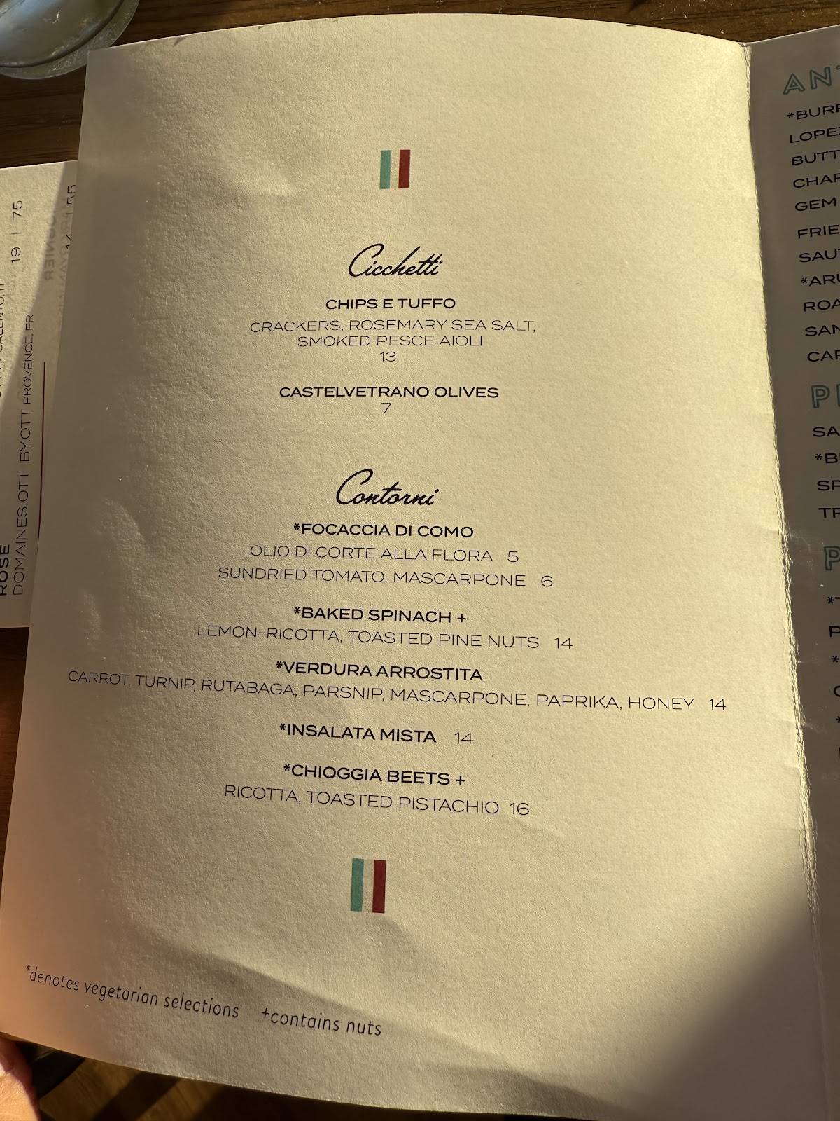 Menu at COMO pub & bar, Kirkland