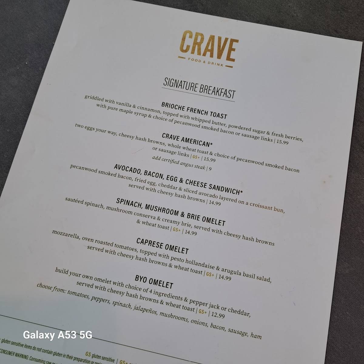 Menu at CRAVE American Kitchen & Sushi Bar (Rochester), Rochester