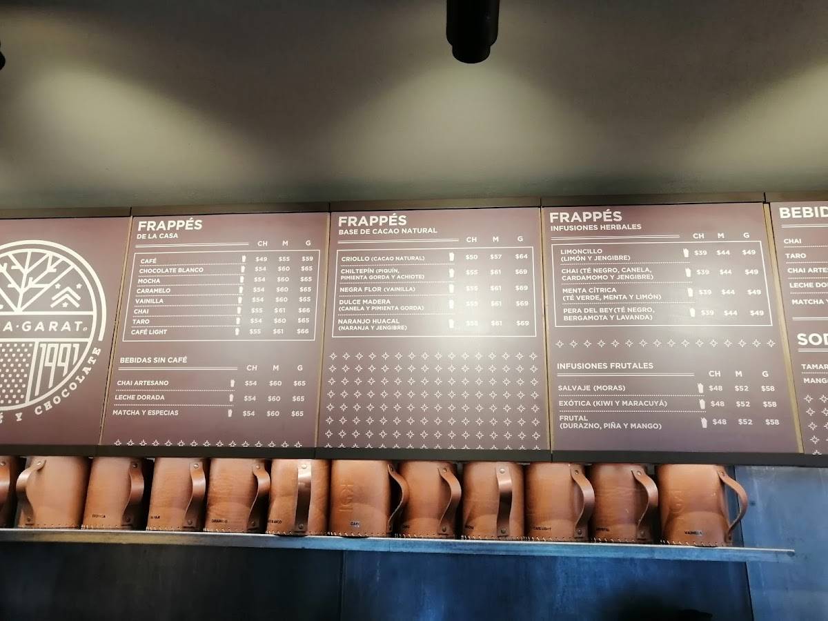 Carta del café Tierra Garat Zona Azul, Naucalpan del Juárez, Circuito ...