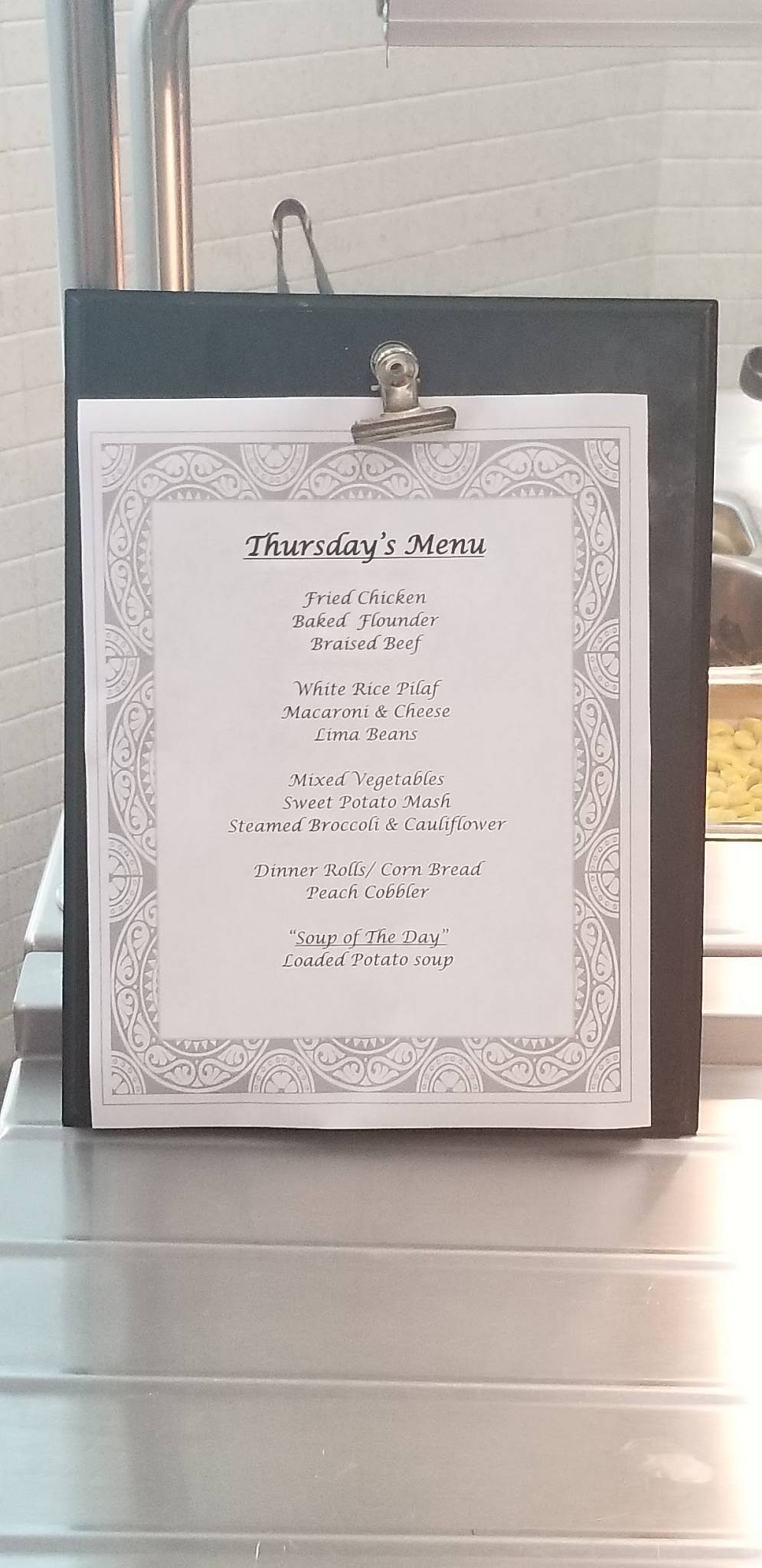 Menu at Cafe 55, Atlanta